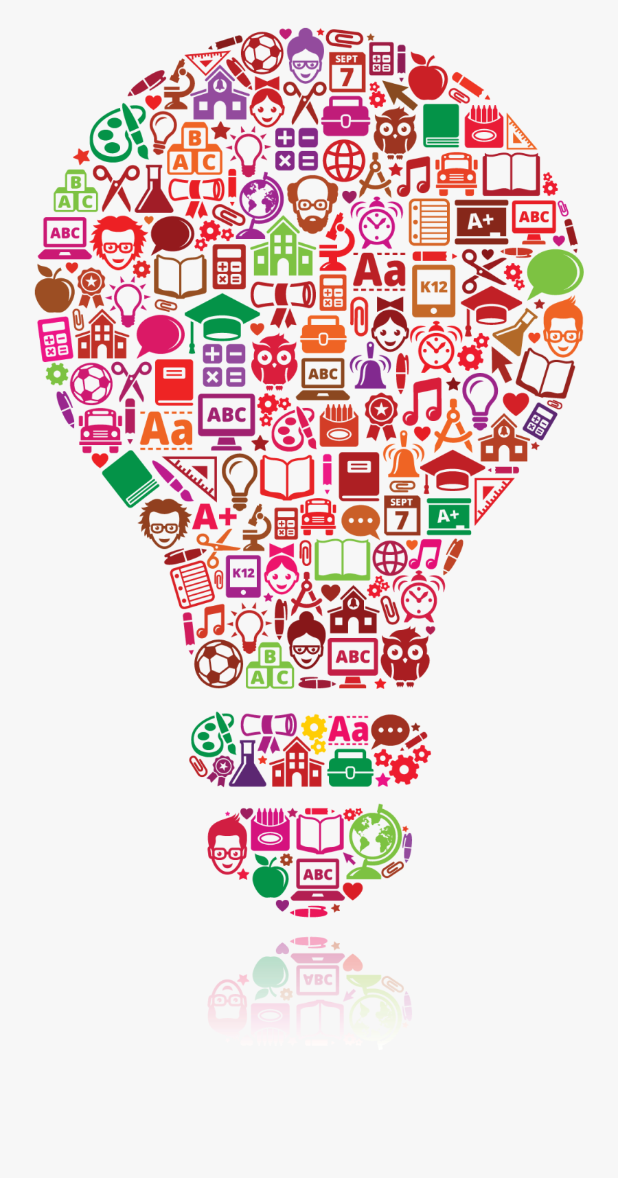 Colorful Light Bulb Png , Free Transparent Clipart - ClipartKey