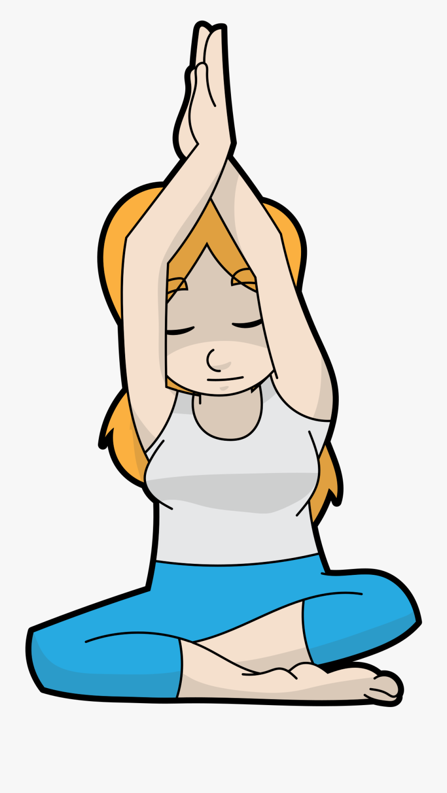 Meditation Cartoon Woman , Free Transparent Clipart - ClipartKey