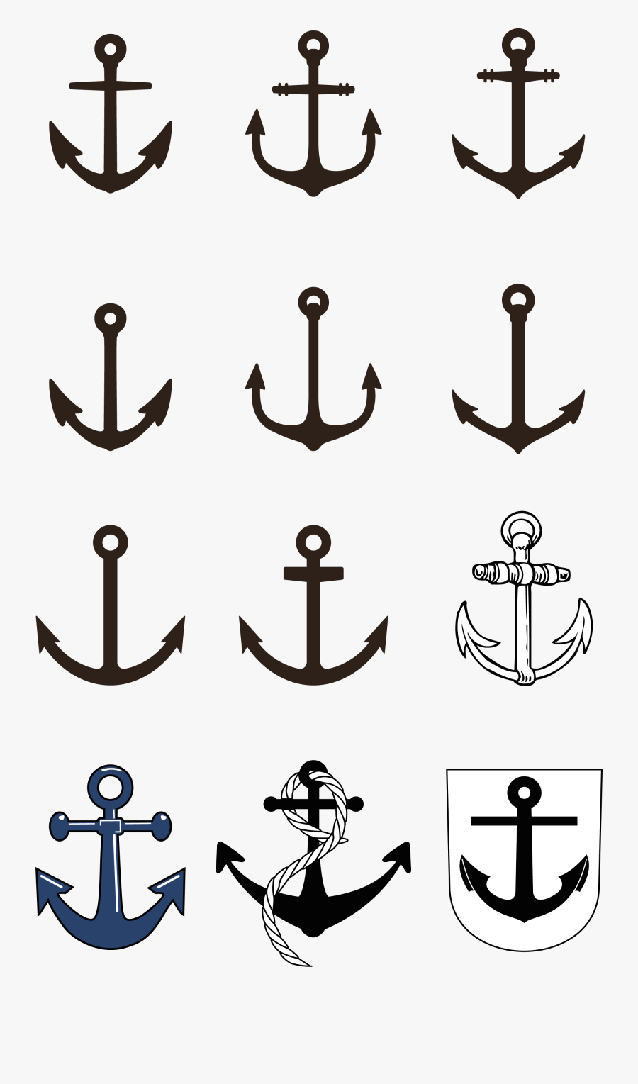 Conjunto De Imágenes Vectoriales - Stylized Anchor , Free Transparent ...
