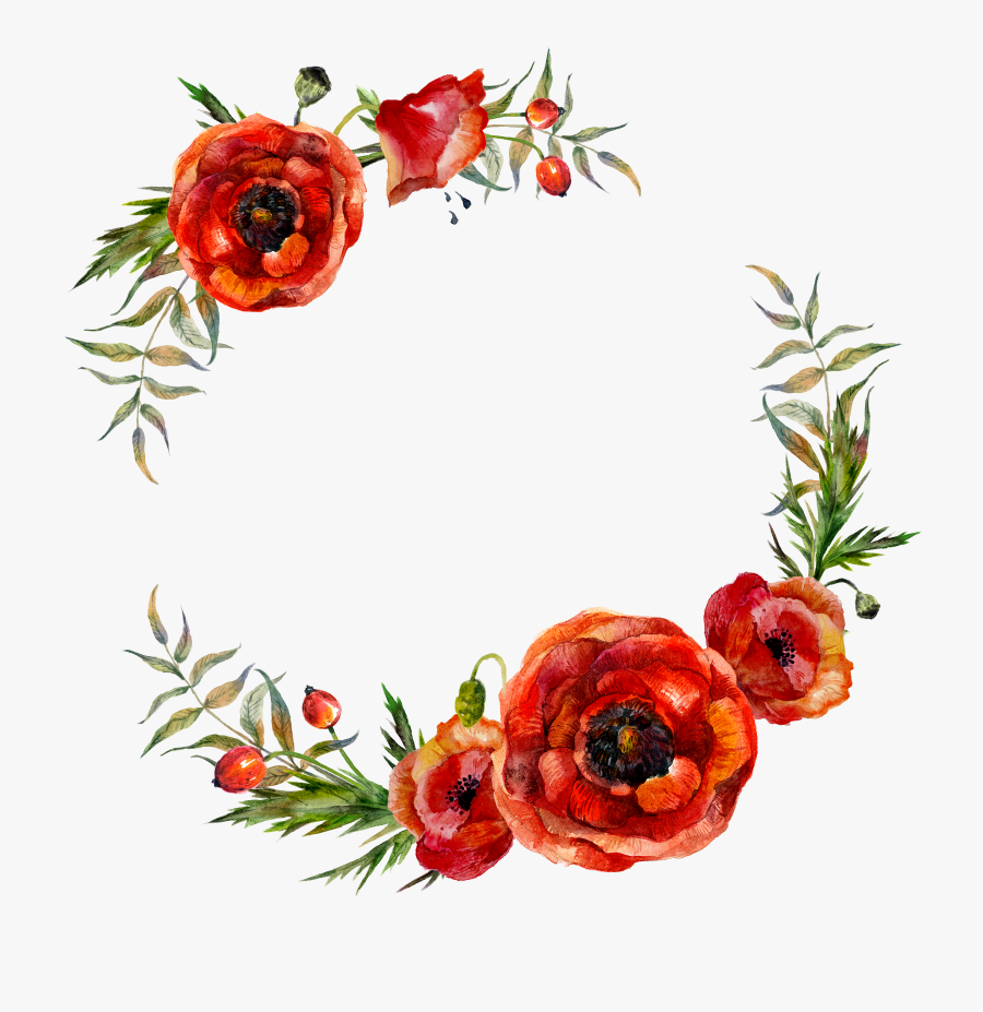 Watercolor Flower Wreath Clipart , Free Transparent Clipart - ClipartKey
