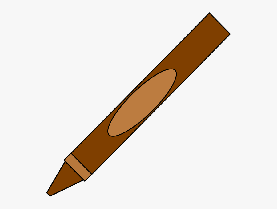 Brown Crayon Clip Art At Clker , Free Transparent Clipart - ClipartKey