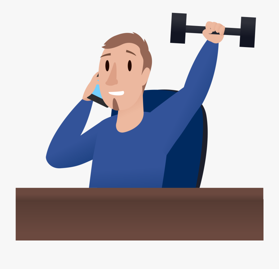 Desk Exercise - Cartoon , Free Transparent Clipart - ClipartKey