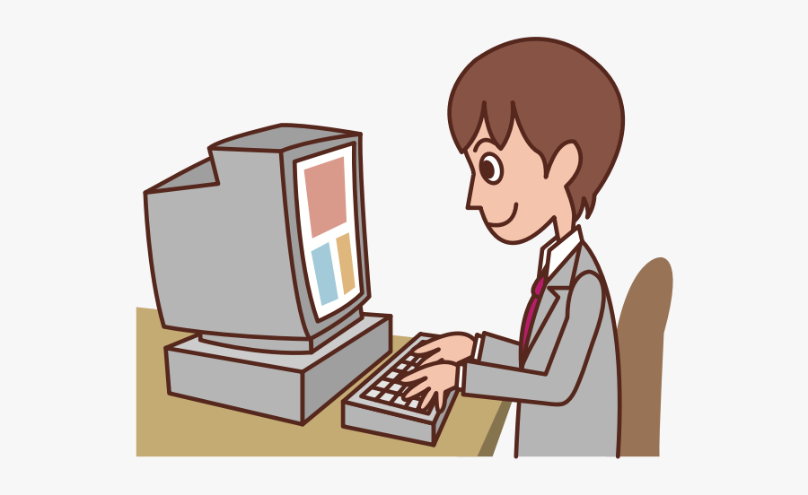 Male Pc User - Computer User Cartoon , Free Transparent Clipart ...