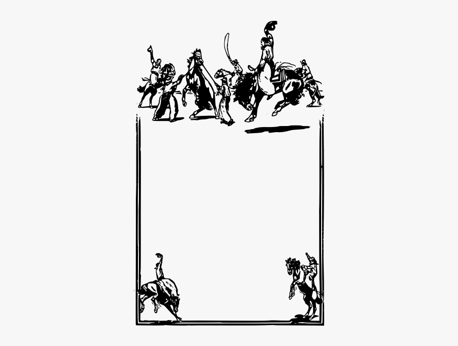 Vector Image Of Cowboy Themed Border - Free Western Frame Clipart ...