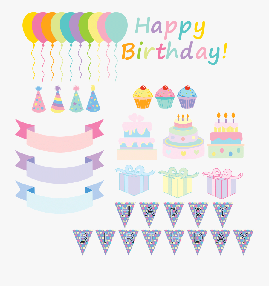 Birthday Party Pastel Gift Clipart , Free Transparent Clipart - ClipartKey