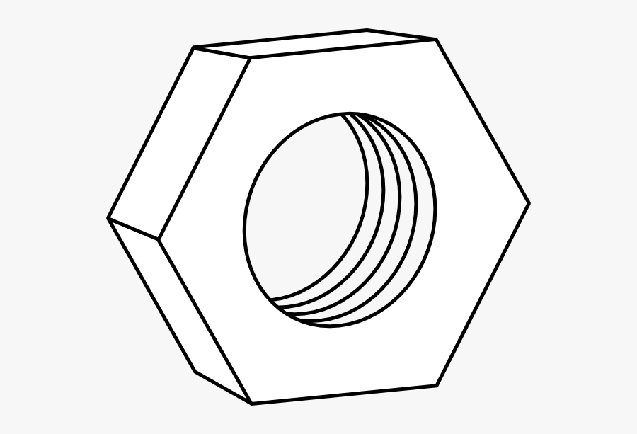 Hex Nut For Bolts Svg Clip Arts - Nut , Free Transparent Clipart ...