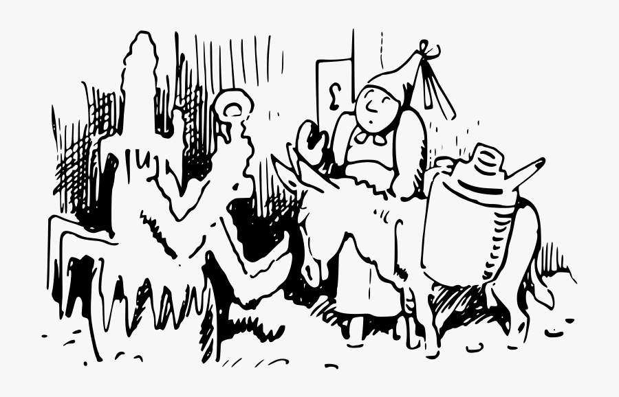 W Busch Der Haarbeutel 7c - Cartoon , Free Transparent Clipart - ClipartKey