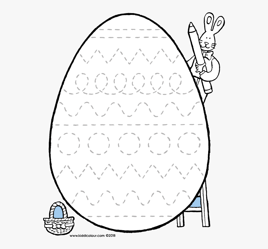 Giant Easter Eggs With Pencil Control Lines Colouring - Circle , Free ...