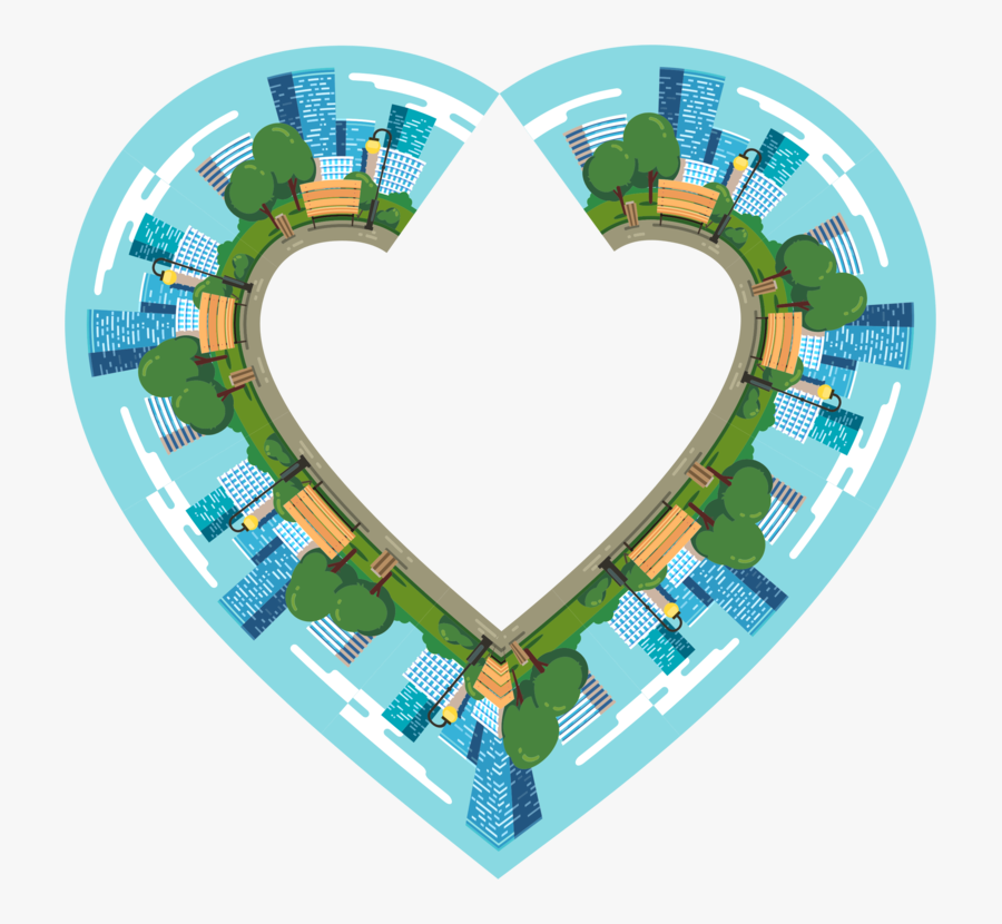 Heart,circle,city - Map , Free Transparent Clipart - ClipartKey