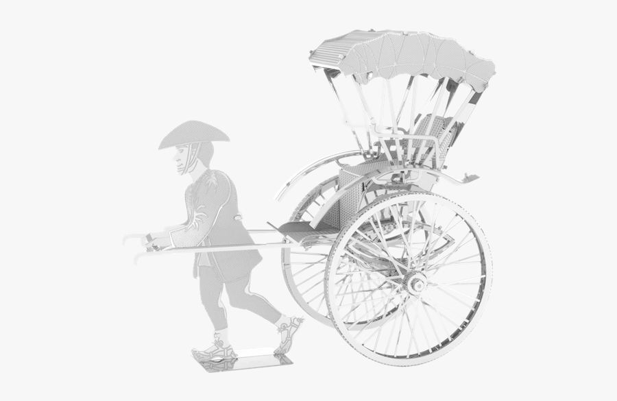 Picture Of Japanese Rickshaw - Metal Earth Japanese Rickshaw , Free ...