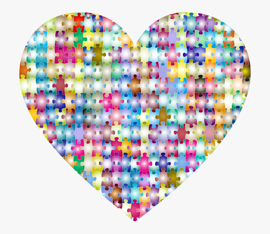 Colorful Puzzle Heart - Hearts Vortex , Free Transparent Clipart ...