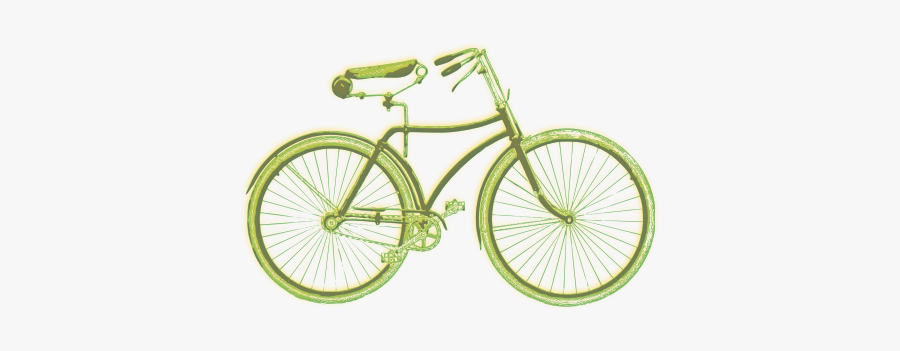 Green Vintage Bicycle - Bicycle Ink Drawing , Free Transparent Clipart ...