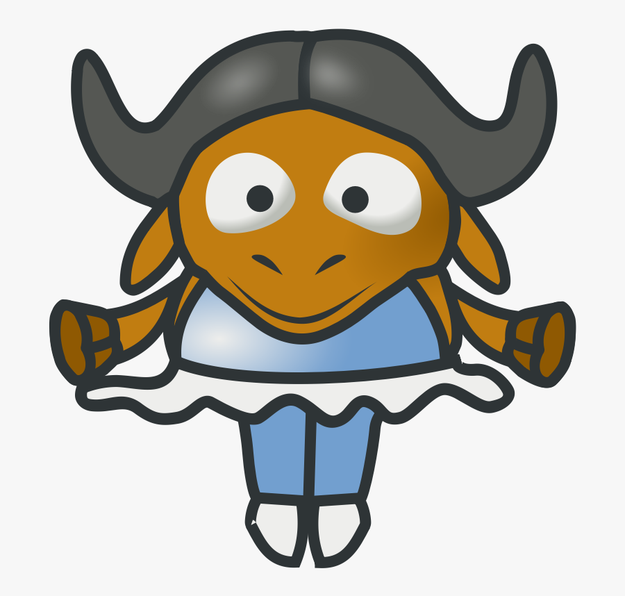 Baby Gnu Ballerina - Cartoon Gnu , Free Transparent Clipart - ClipartKey