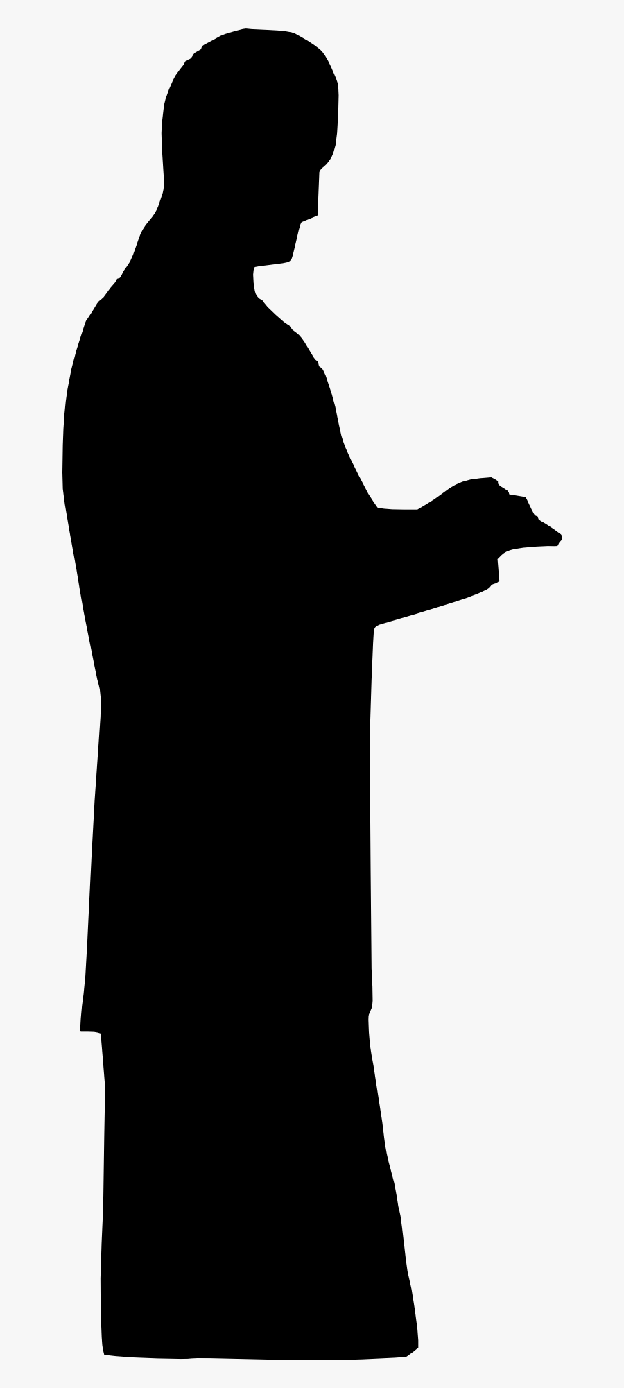 Businessperson Man Clip Art - Man Standing Sideways Silhouette , Free ...