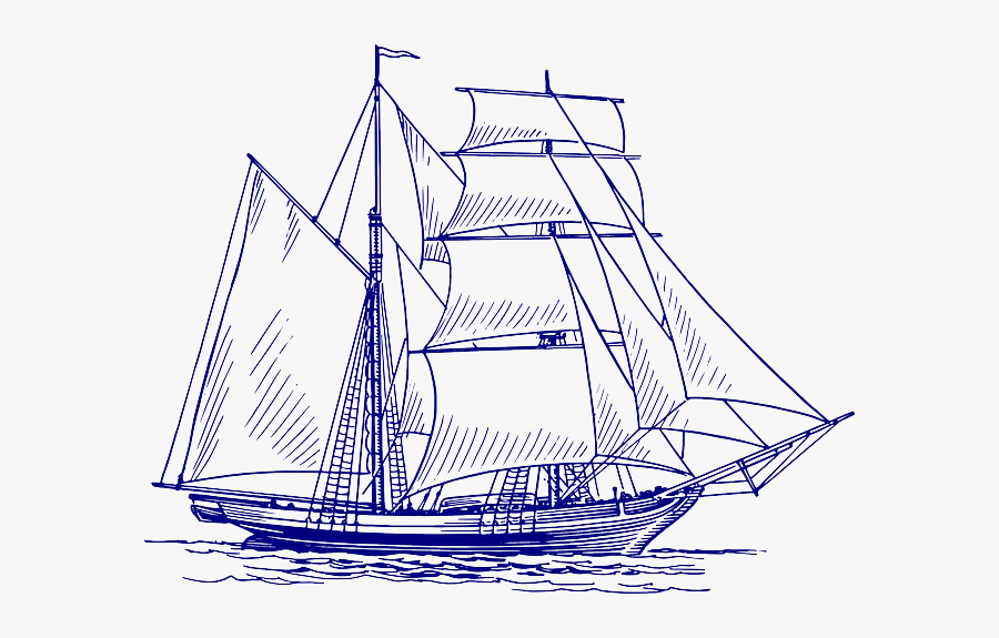 Ship On Water Drawing , Free Transparent Clipart - ClipartKey