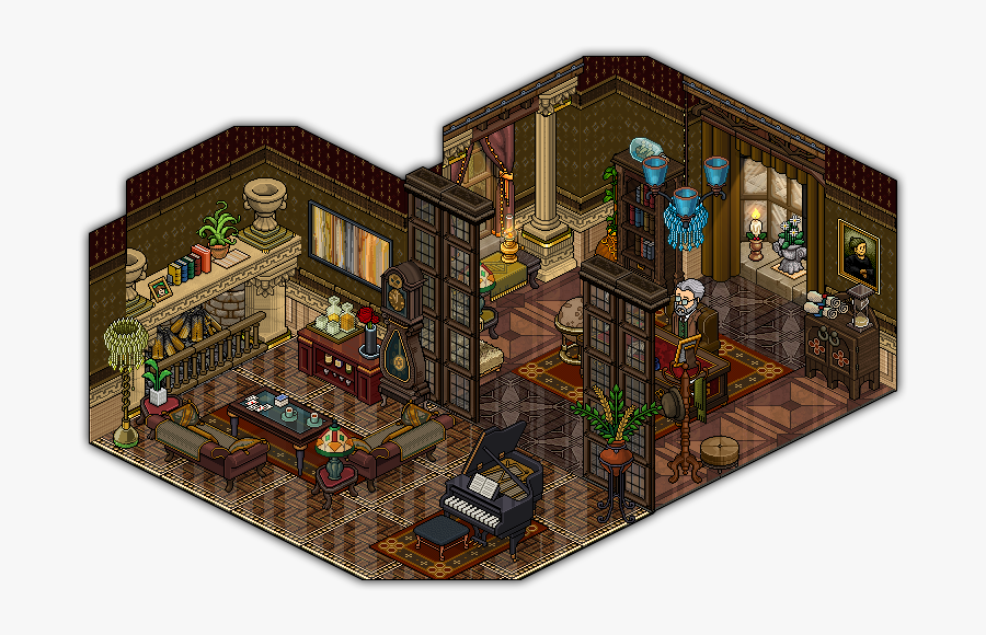 Transparent Study Room Clipart - Pixel Art Room Layout , Free ...