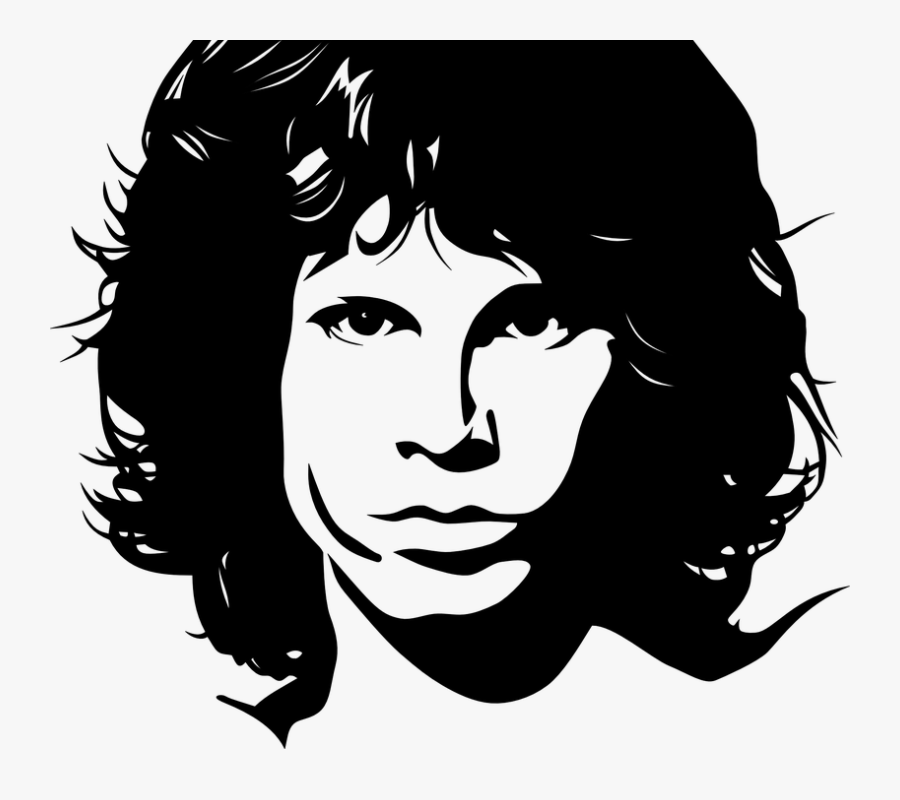 Tall Clipart Handsome Man - Jim Morrison Vector , Free Transparent ...
