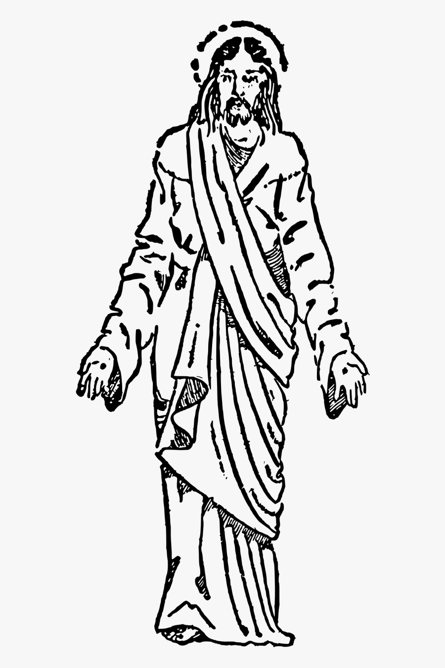 Jesus Standing Vector , Free Transparent Clipart - ClipartKey