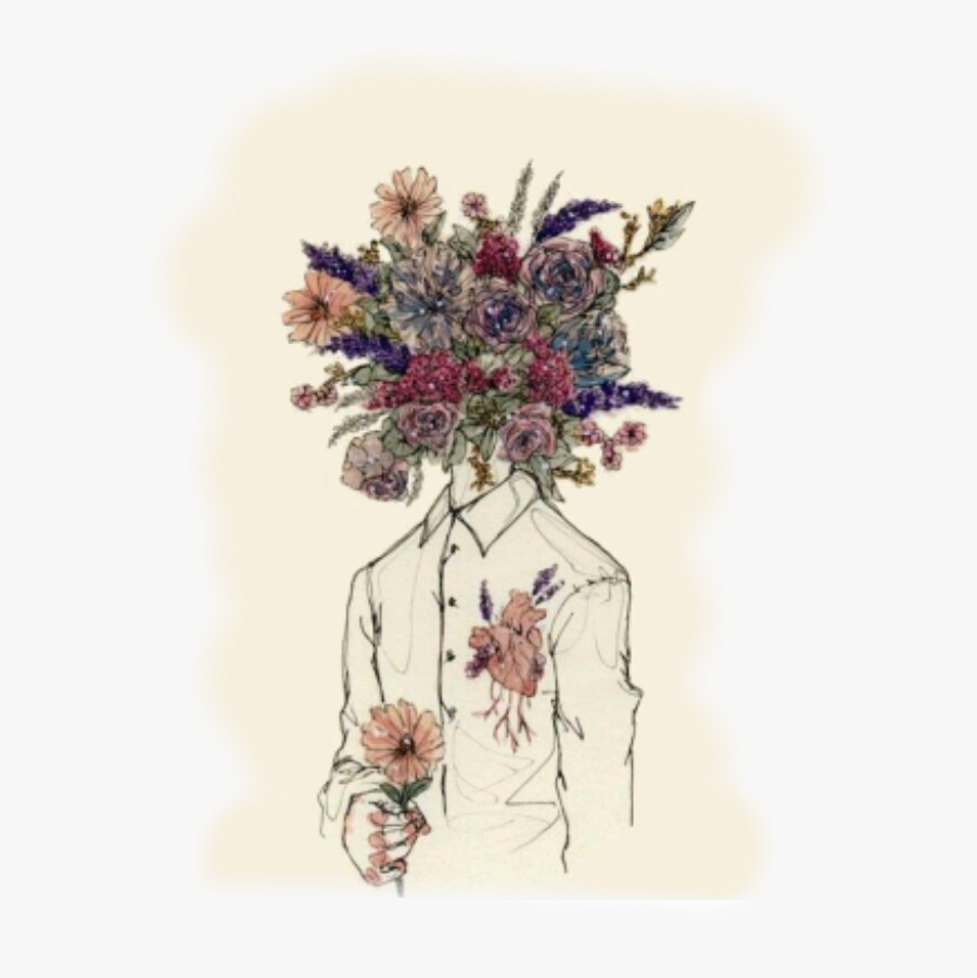 Man With Flowers Art , Free Transparent Clipart - ClipartKey