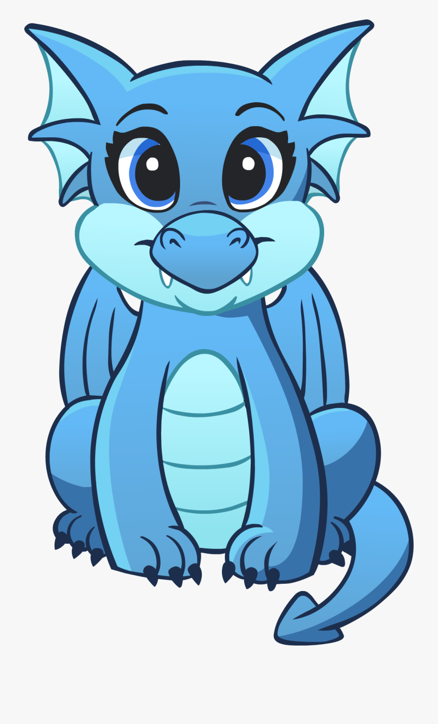 Cute Blue Dragon Cartoon , Free Transparent Clipart - ClipartKey