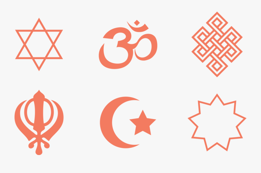 Six Main Religions Symbols Clipart , Png Download - All Religions Of ...