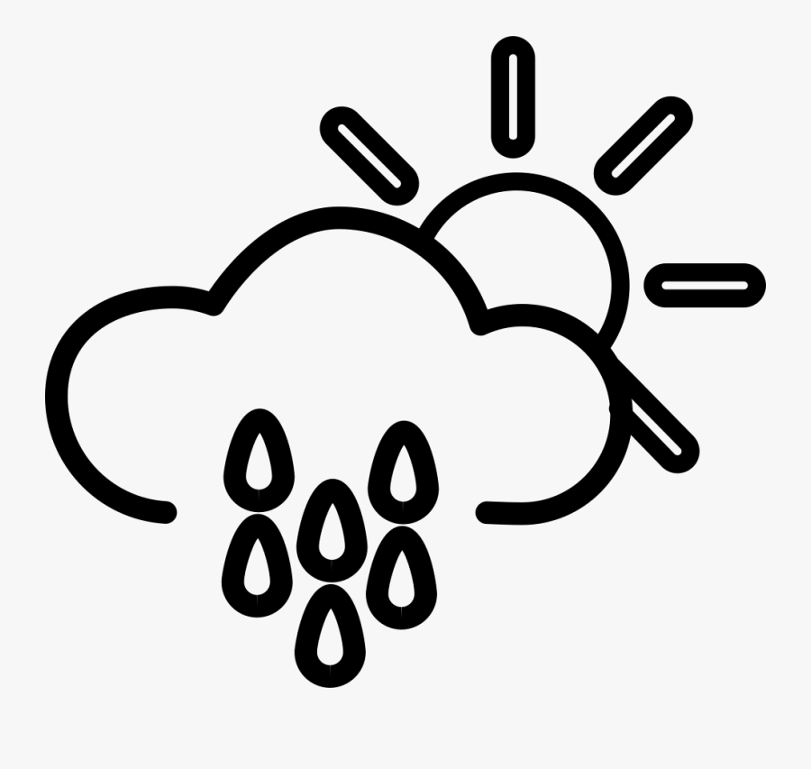 Rainy Day Outlined Weather Sign - Outline Water Droplet Water Clipart ...