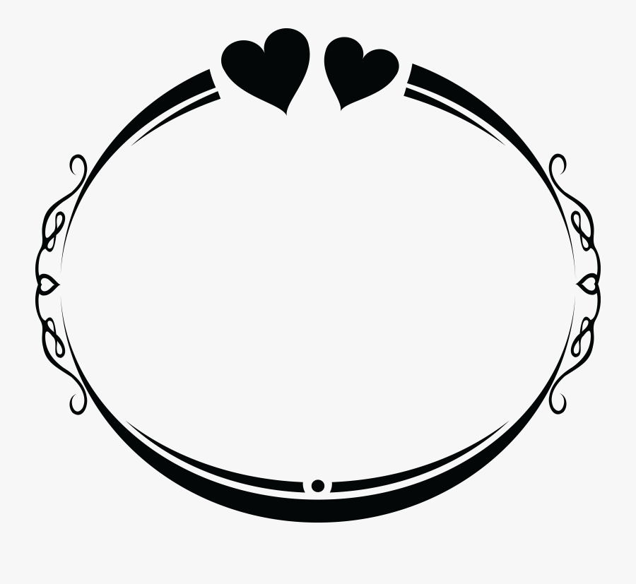 Free Clipart Of An Oval Wedding Frame Design With Love - Wedding Frames ...