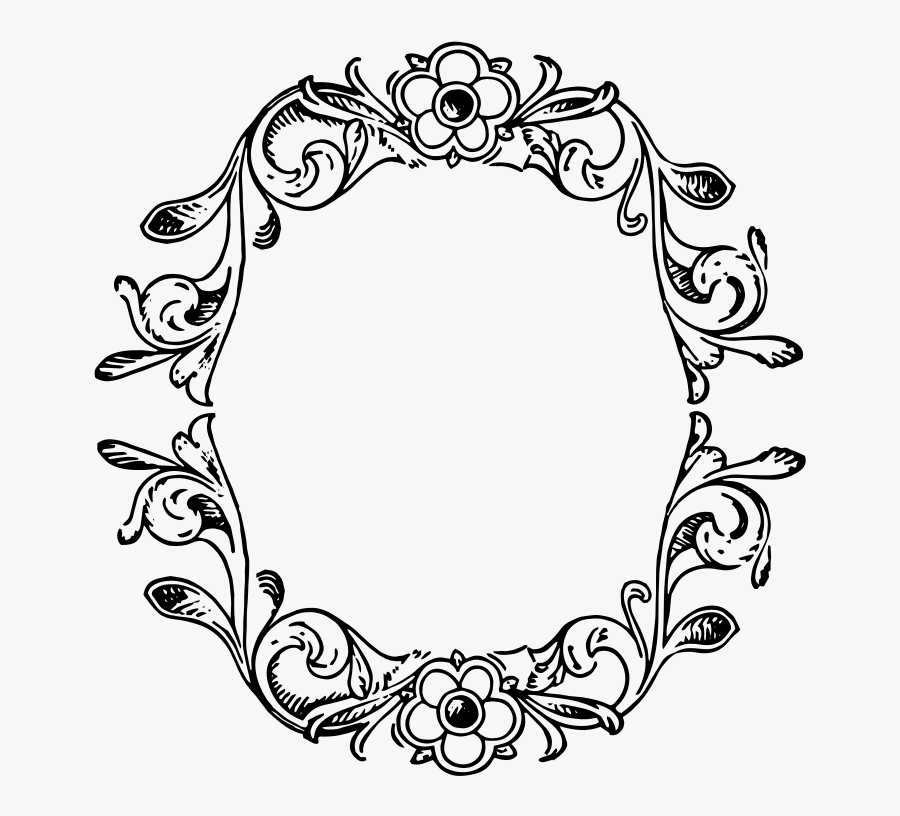 Plaque Clipart Oval Outline - Decorative Frame Vector Transparent ...