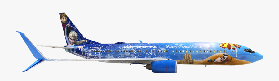 Westjet Disney Plane , Free Transparent Clipart - ClipartKey