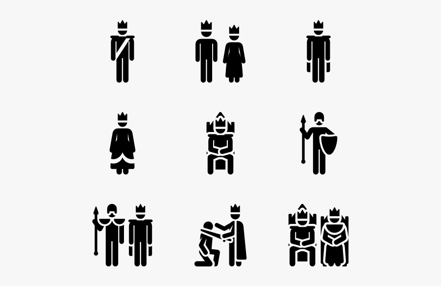 Royalty Pictograms - King And Queen Icon Png , Free Transparent Clipart ...