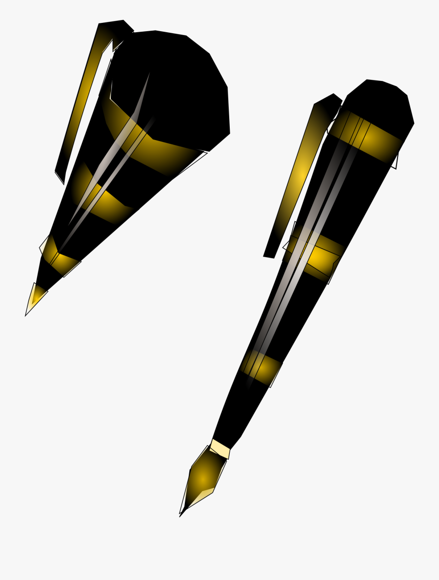 Two Antique Pens Vector File - Vector Graphics , Free Transparent ...