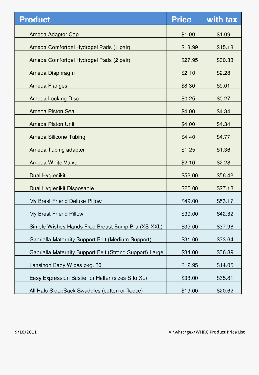 Clip Art Product Price List Template - Example Of Price List , Free ...