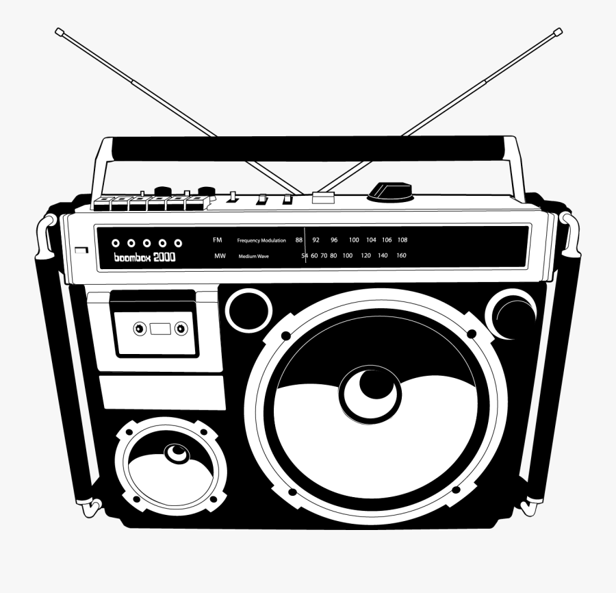 1980s Boombox Compact Cassette Clip Art - Retro Radio Vector Png , Free ... 1980s Boombox Compact Cassette Clip Art - Retro Radio Vector Png , Free ...