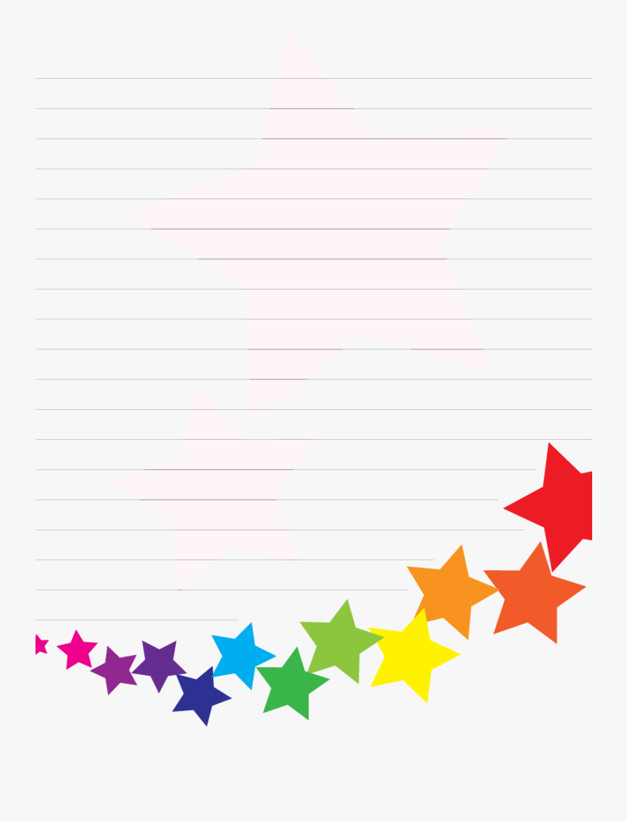 Notepad Clipart Lined - Transparent Rainbow Stars , Free Transparent ...