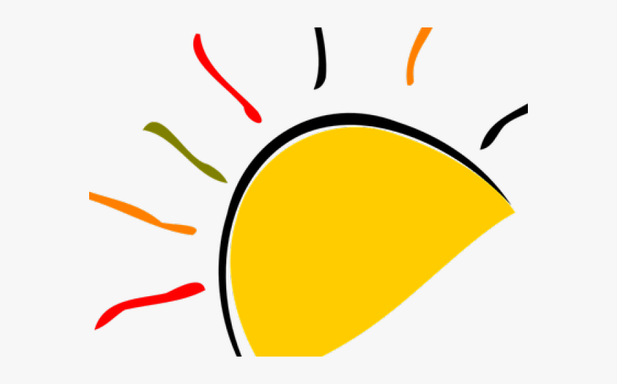 Half Of A Yellow Sun , Free Transparent Clipart - ClipartKey