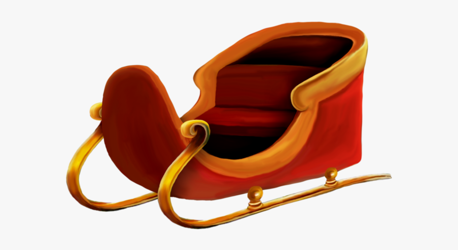 Sleigh Png Clipart - Empty Santas Sleigh With Reindeer , Free ...