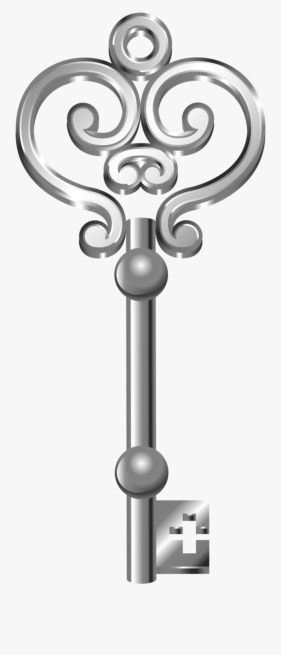 Silver Key Png Clip Art - Skeleton Key Clip Art Transparent Background ...