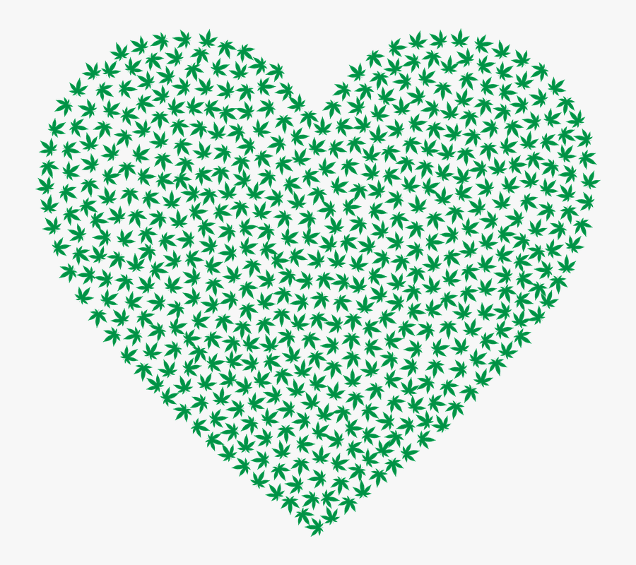 Heart Marijuana , Free Transparent Clipart - ClipartKey
