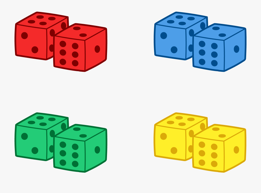 Set Of Colorful Playing - Colorful Clipart Dice , Free Transparent ...