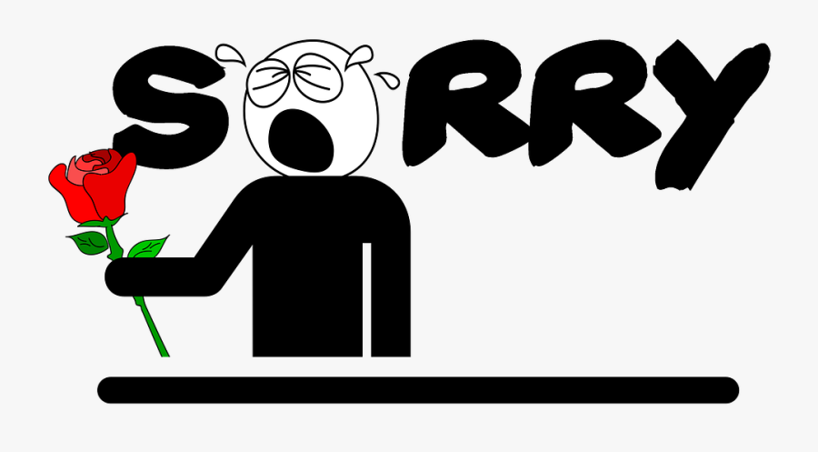 Comic Cry Tears Rose Excuse Me Transparent Png Images - Sorry Logo ...
