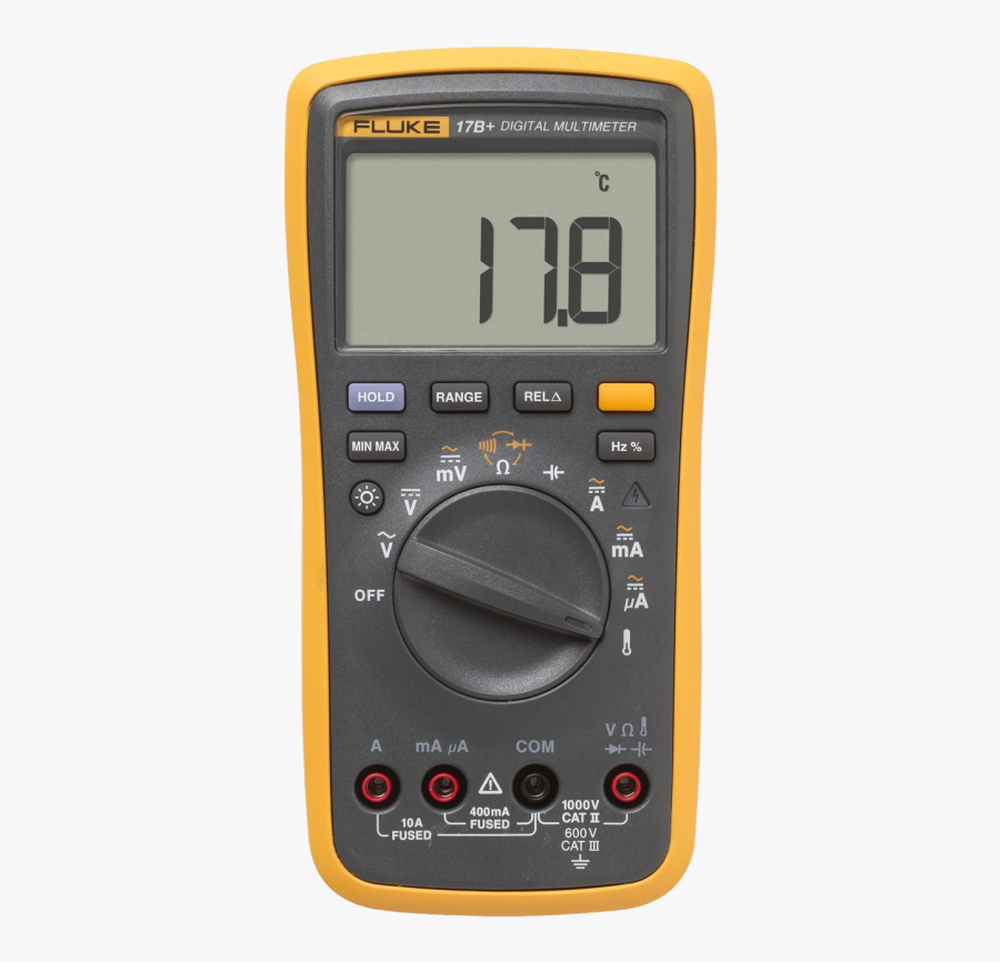 Digital Meter Png Clipart - Fluke 17b Plus Digital Multimeter , Free ...