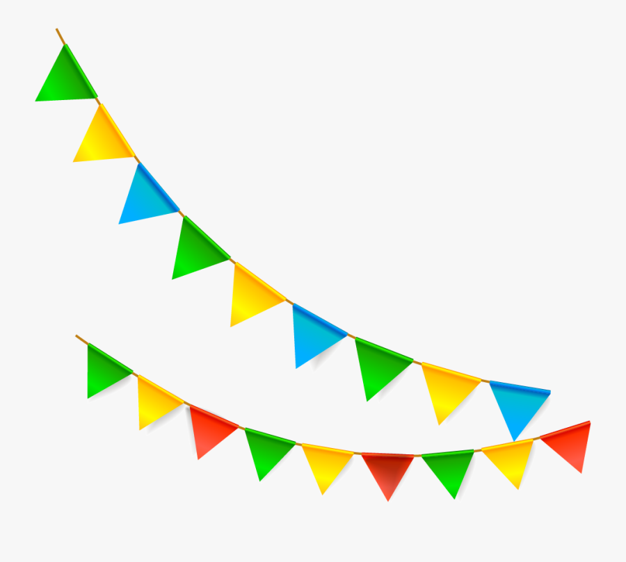 Bunting Pennon And Pennants Flag Flags Hanging Clipart - Transparent ...