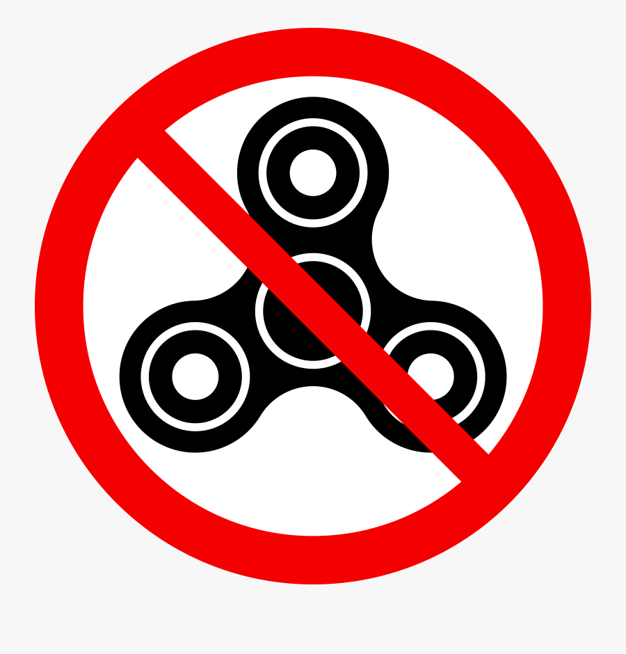 Clipart Toys Spinner - No Fidget Spinner Sign , Free Transparent ...