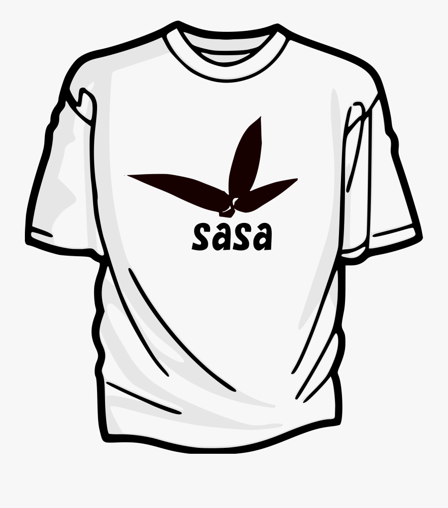 Tshirt With Sasa Logo Vector Black And White Library - T Shirt Clip Art ...