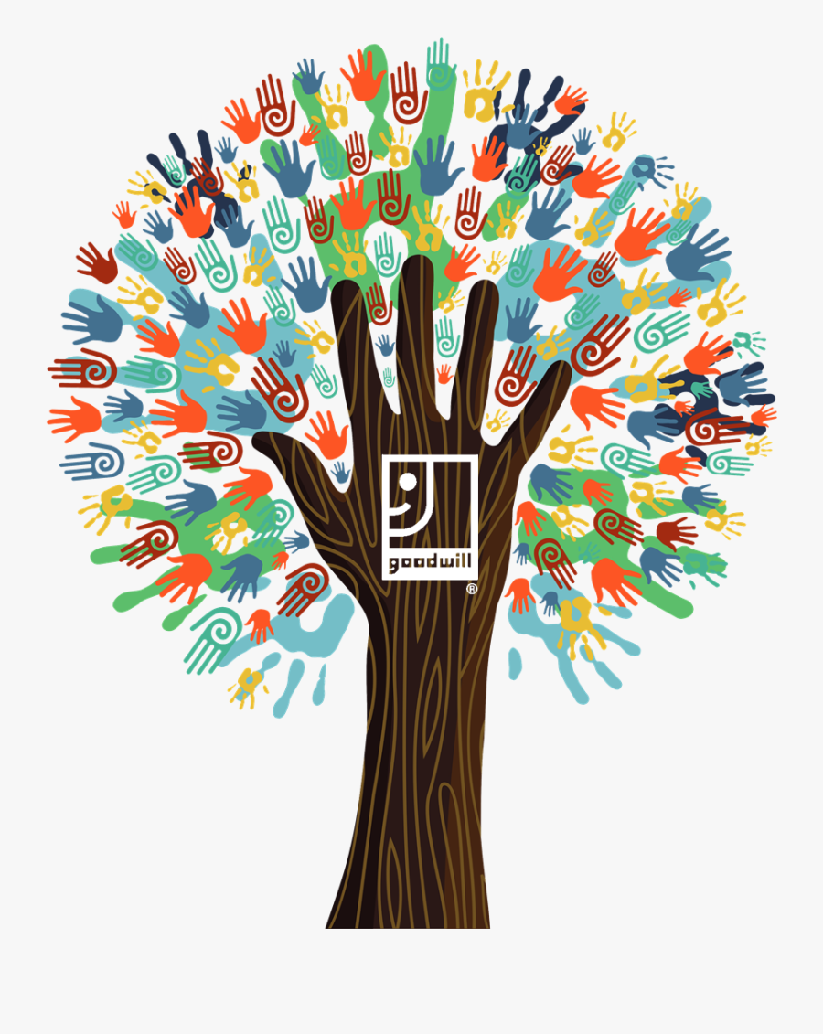 Helping Hands Tree Clipart , Png Download - Hand Tree , Free ...