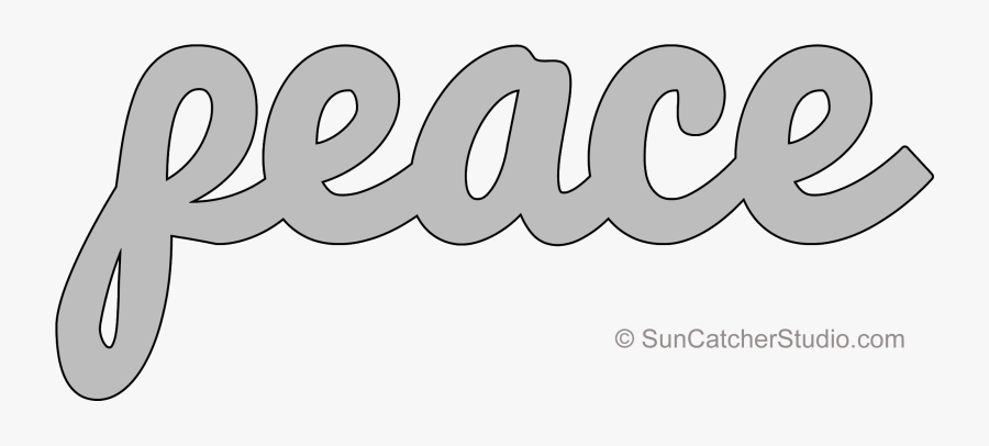 Word Peace Stencil , Free Transparent Clipart - ClipartKey