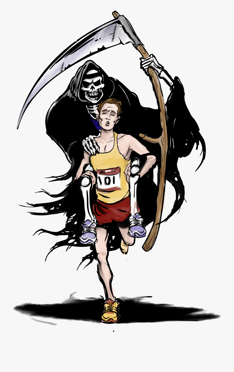 The Running Reaper - Illustration , Free Transparent Clipart - ClipartKey