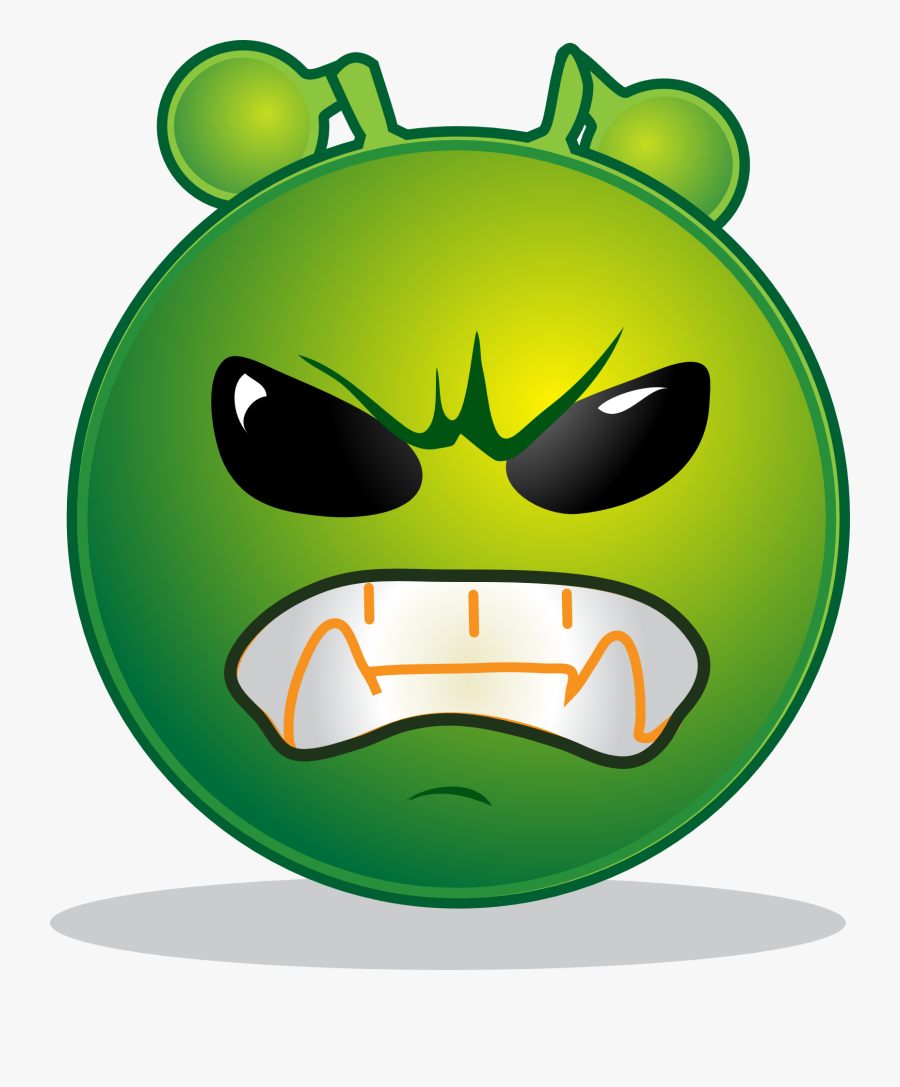 Smiley Alien Angry , Free Transparent Clipart - ClipartKey