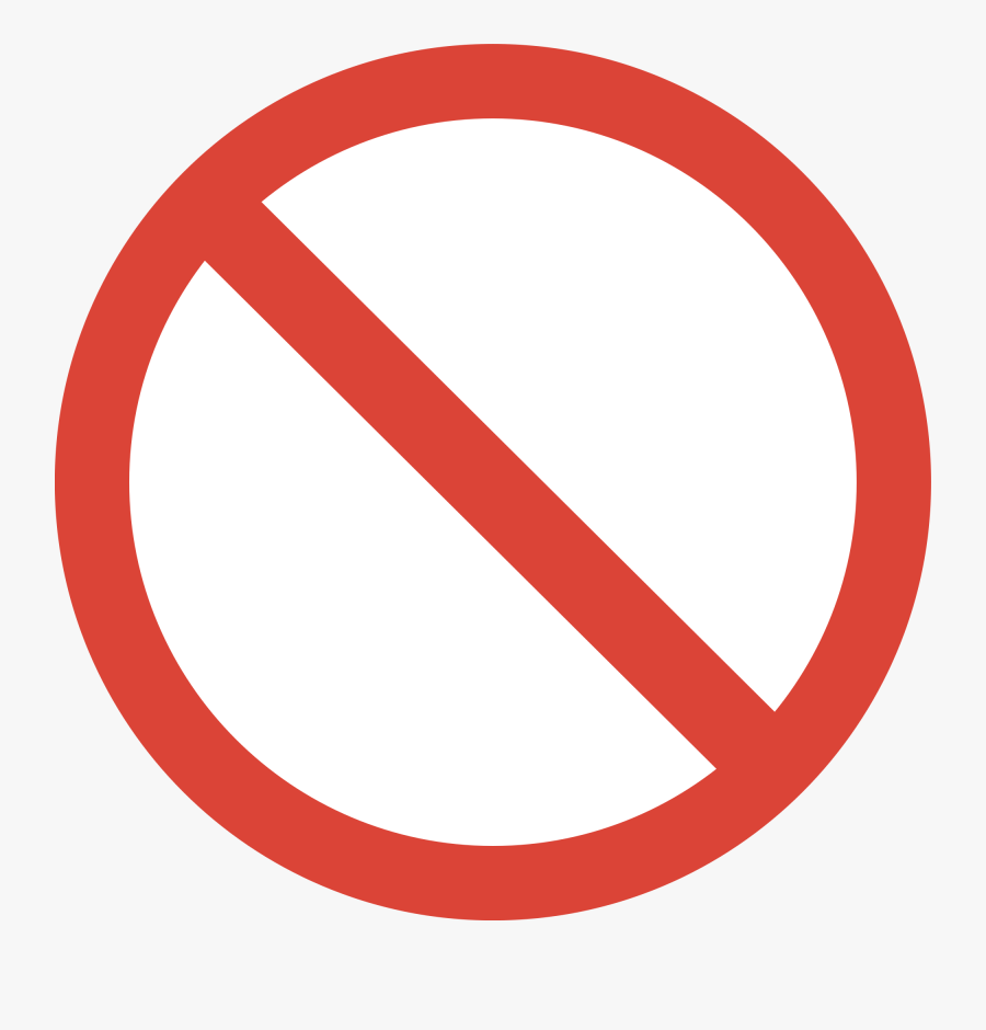 Transparent Prohibited Sign Png - No Smoking Sign Blank , Free ...