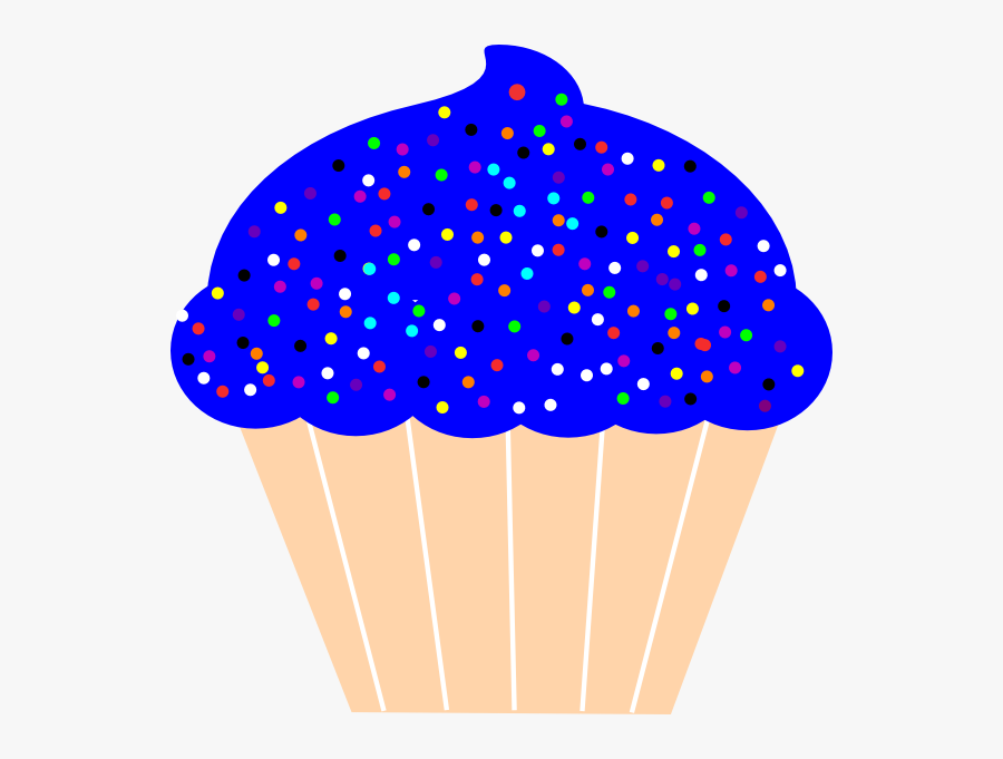 Cupcake Clipart Blue - Cupcake Clipart Transparent Background , Free ...